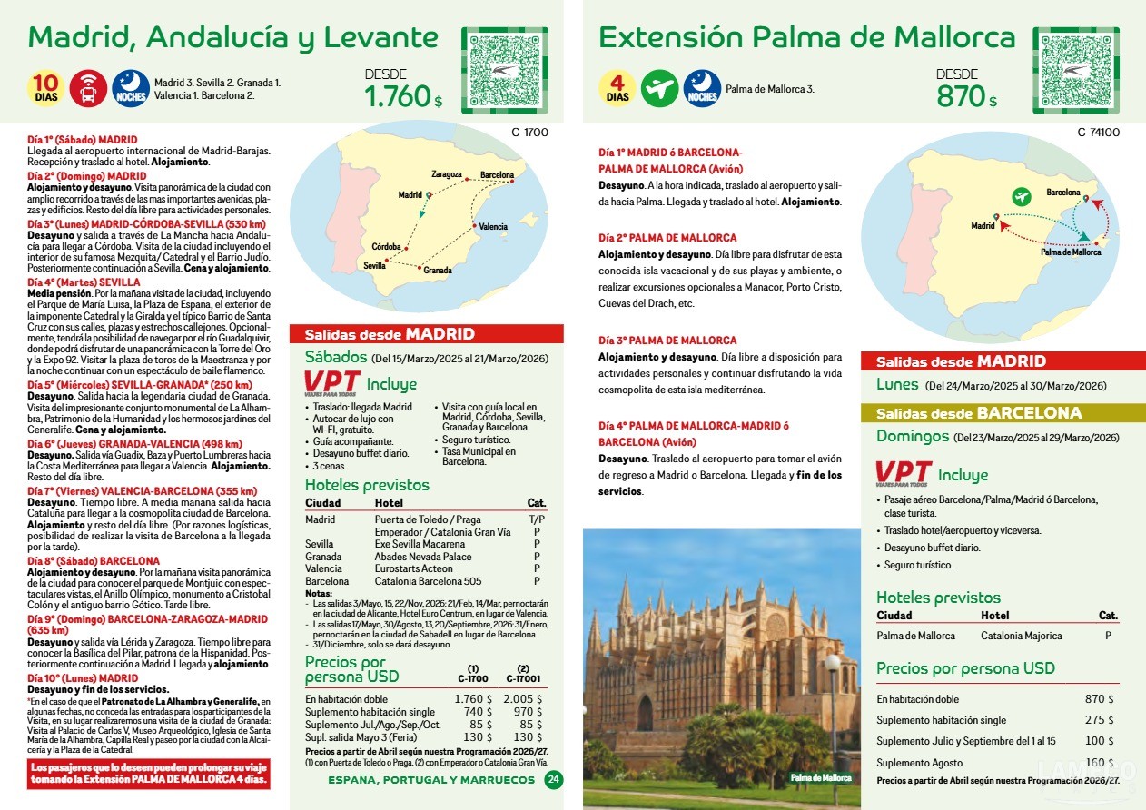 Circuitos EUROPA África, Oriente y Oceanía 2025-2026 - Lameco Viajes
