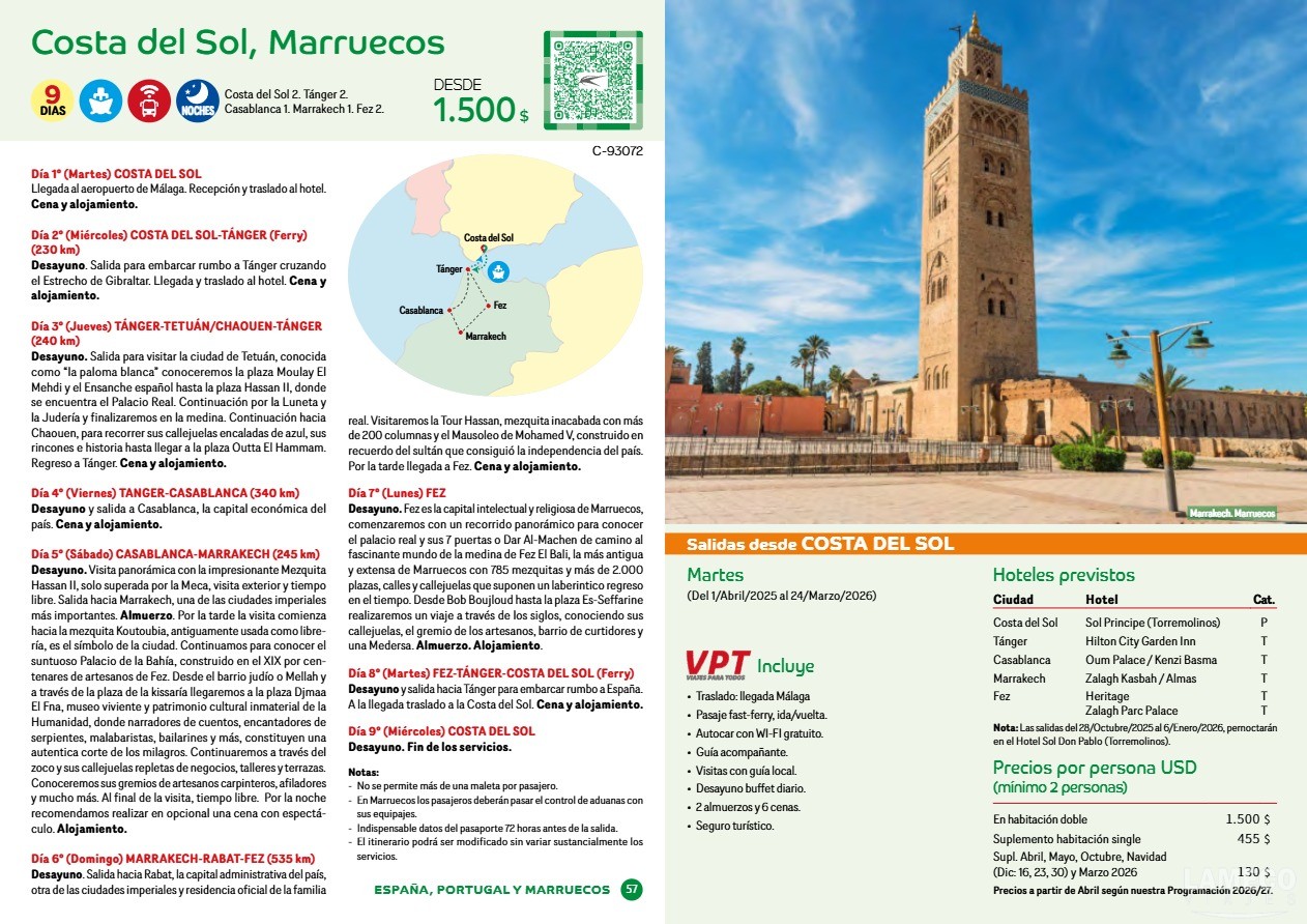 Circuitos EUROPA África, Oriente y Oceanía 2025-2026 - Lameco Viajes