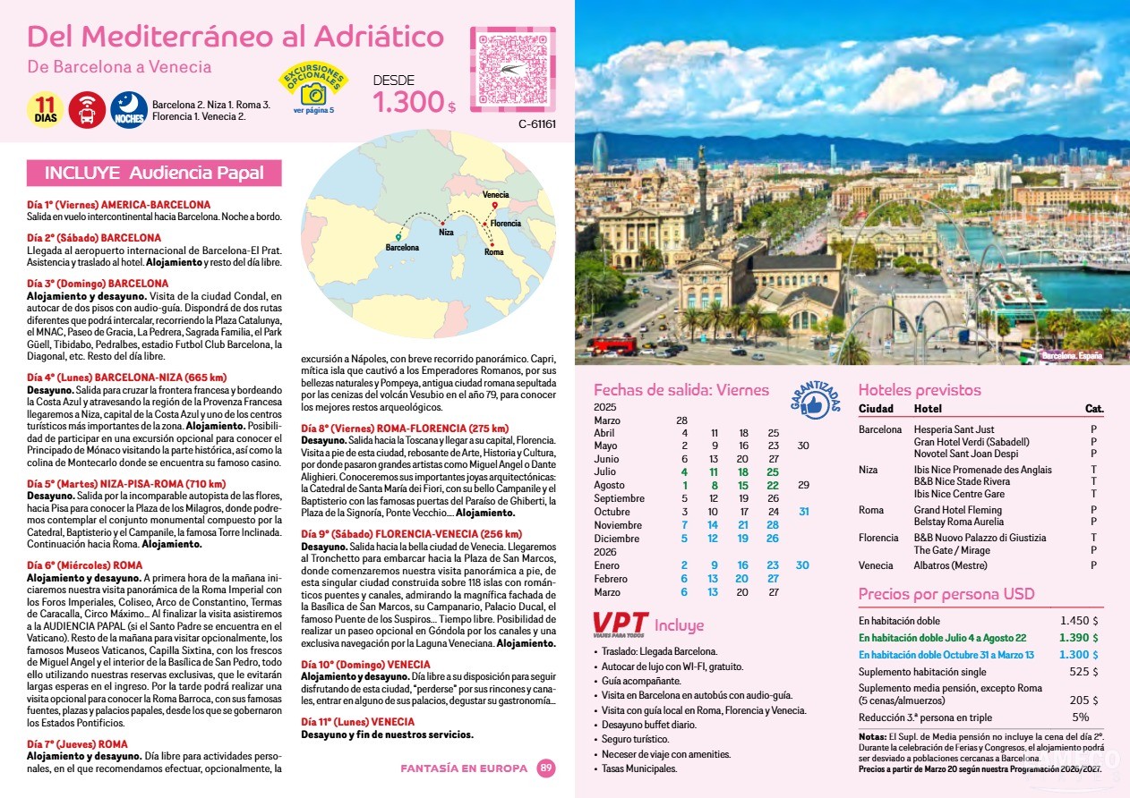 Circuitos EUROPA África, Oriente y Oceanía 2025-2026 - Lameco Viajes