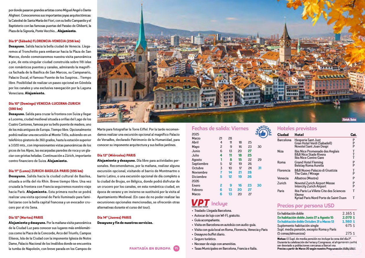 Circuitos EUROPA África, Oriente y Oceanía 2025-2026 - Lameco Viajes